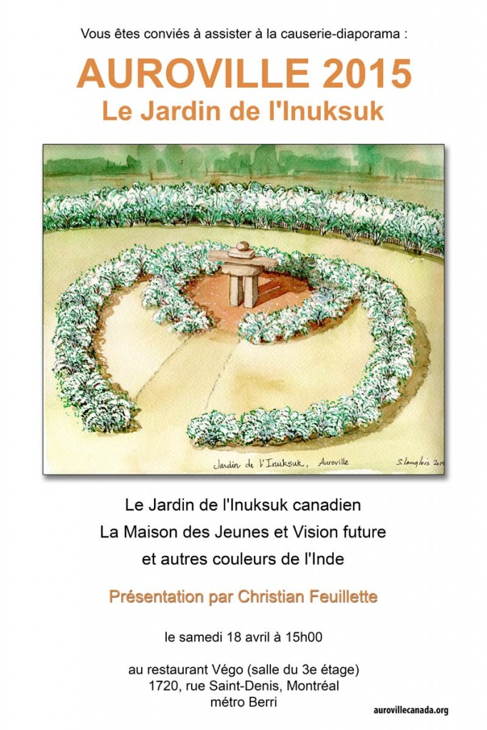 Causerie et Diaporama, Montréal – Auroville International Canada